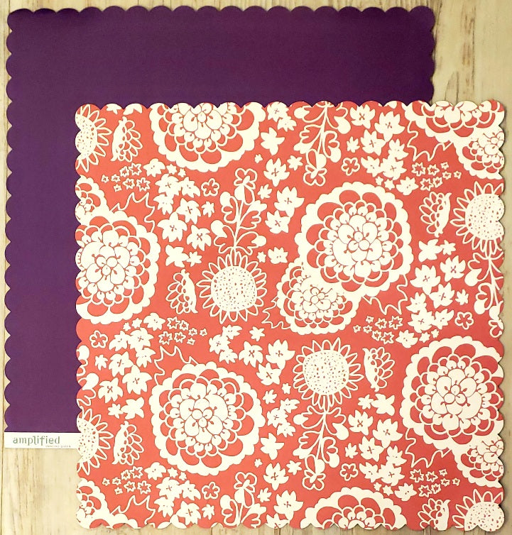 American crafts - double sided die cut edge paper 12 x 12 - Amplified ...