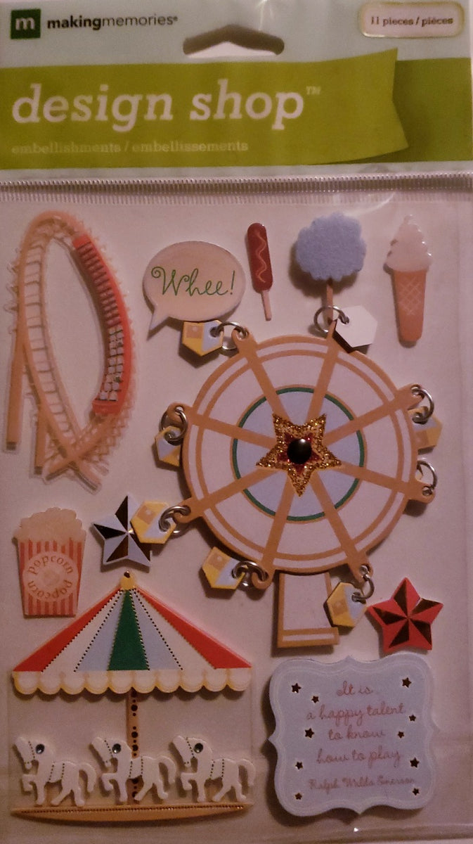 Making Memories - design shop dimensional sticker sheet - places Amuse ...