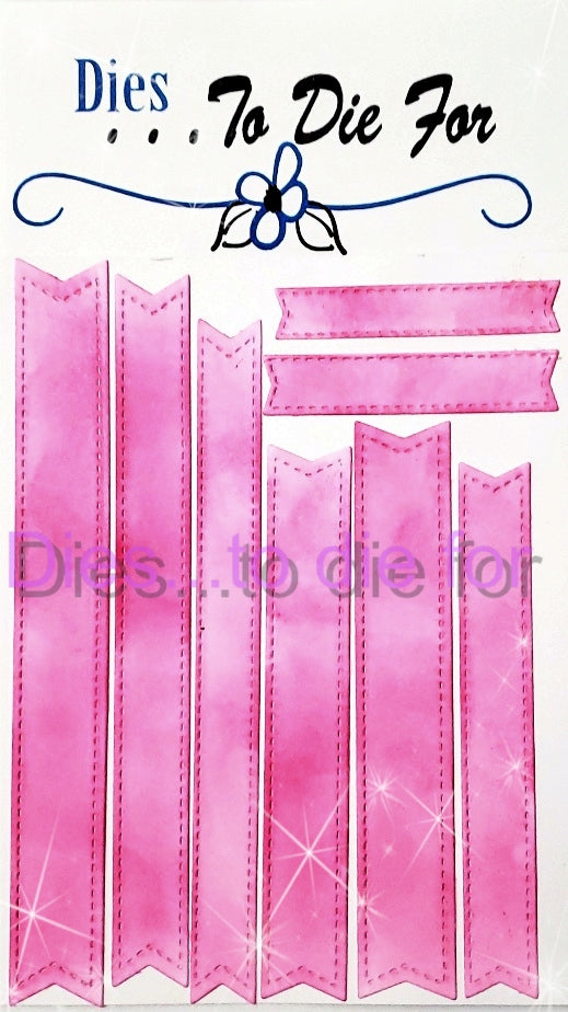 Dies ... to die for metal cutting die - Stitched Fishtail ribbons ...