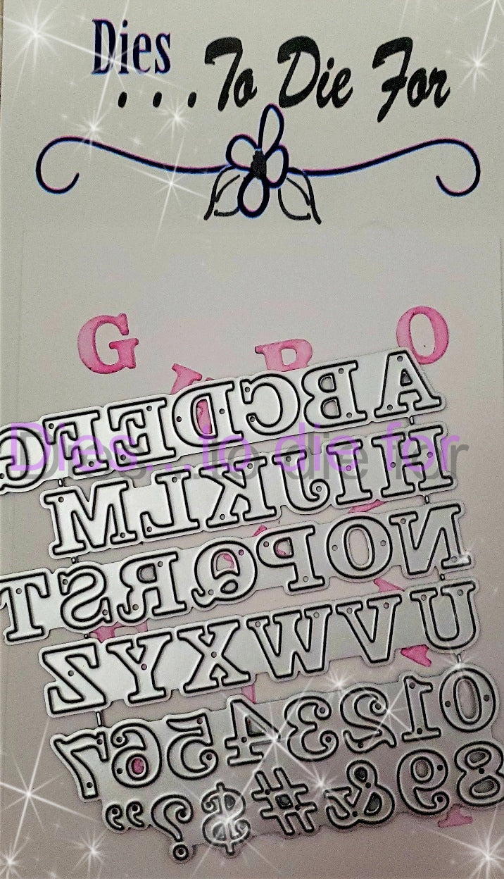 Dies ... to die for LLC metal cutting die - Hannah Varsity Font small ...