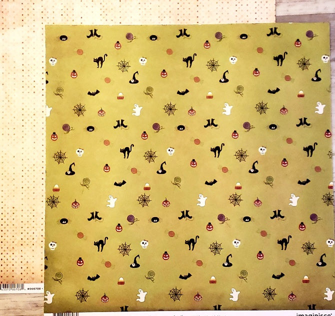 Imaginisce Hallowhimsy wicked whimsy varnish double sided paper 12 x 1 ...