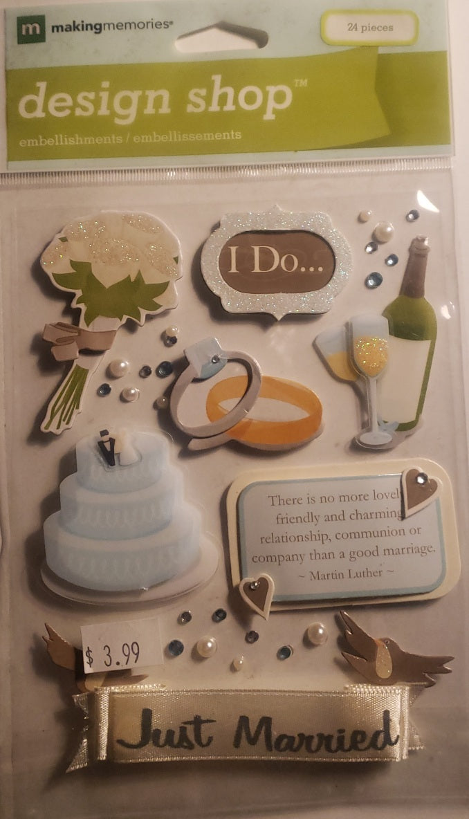 Making memories design shop Dimensional Sticker - wedding – Dies...to ...