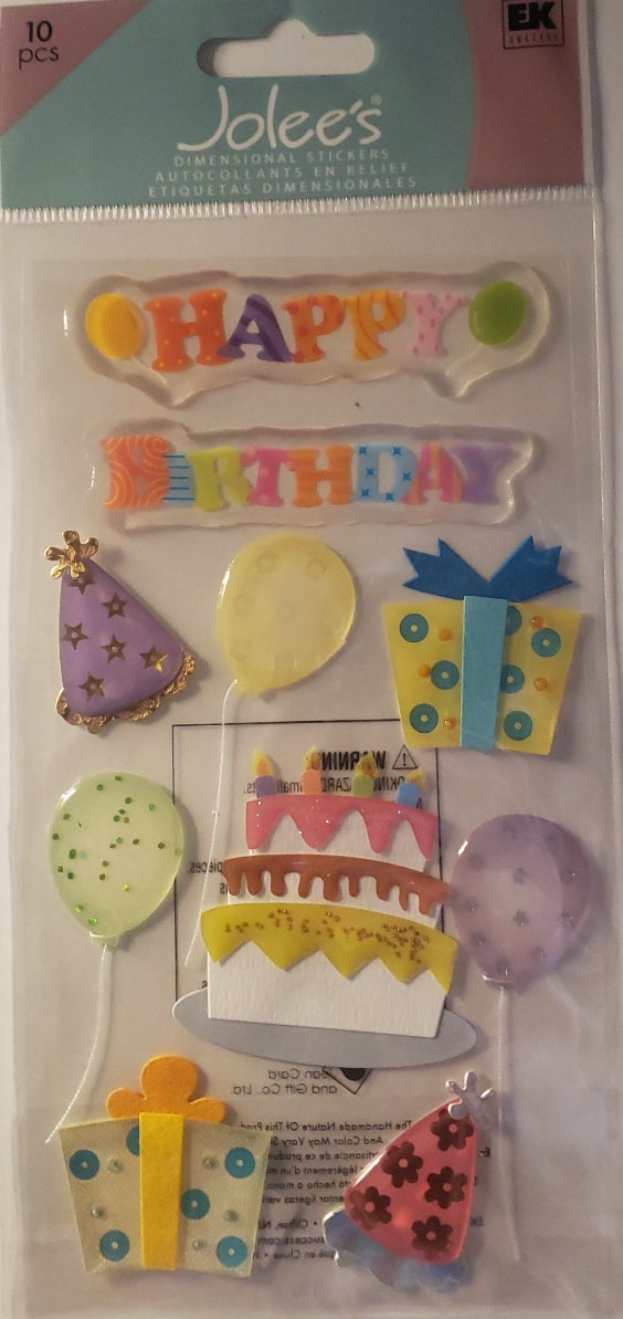 Jolee's by you Boutique Dimensional Sticker - Birthday Party - large p ...