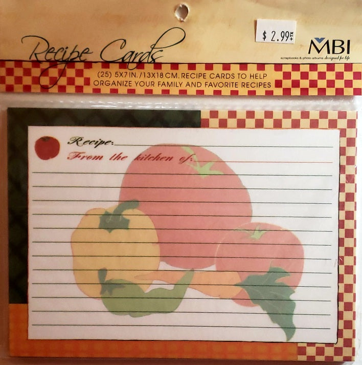 MbI - recipe card pack 25 - 5" x 7" from the kitchen – Dies...to die for