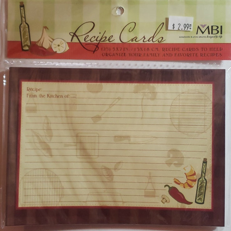MbI - recipe card pack 25 - 5" x 7" – Dies...to die for