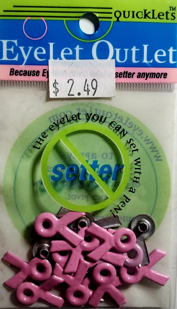 Eyelet outlet - eyelets - pink awareness ribbon breast cancer – Dies ...