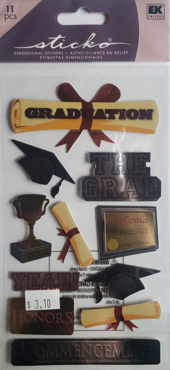 Sticko - dimensional sticker sheets - the grad graduation – Dies...to ...