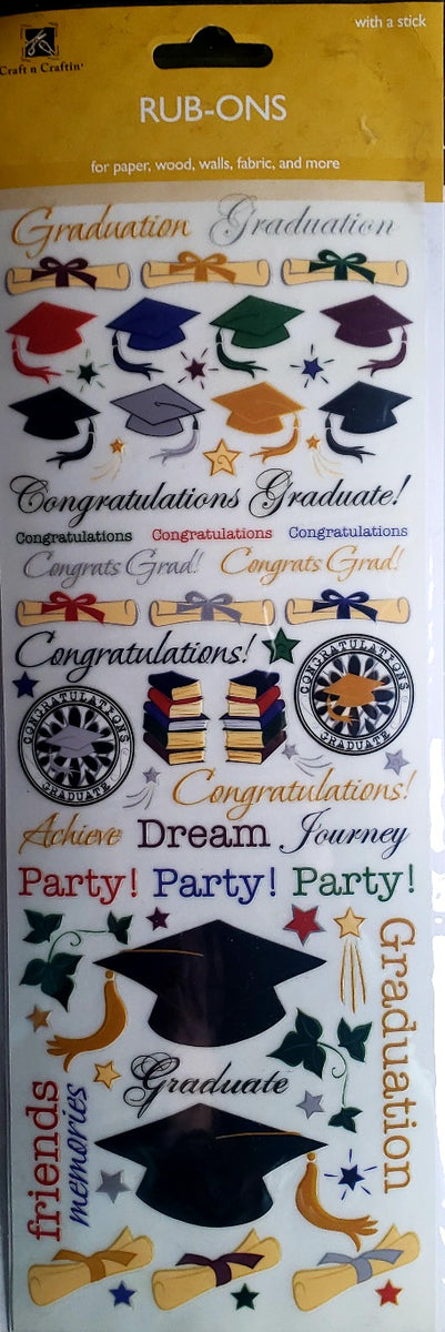 Best creations rub ons sheet - graduation – Dies...to die for