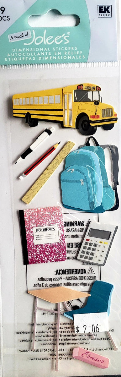 Jolee's Boutique Dimensional Sticker - bacl to school - medium a touch ...