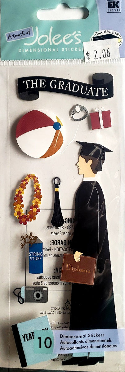 Jolee's Boutique Dimensional Sticker - graduation male grad - large pa ...