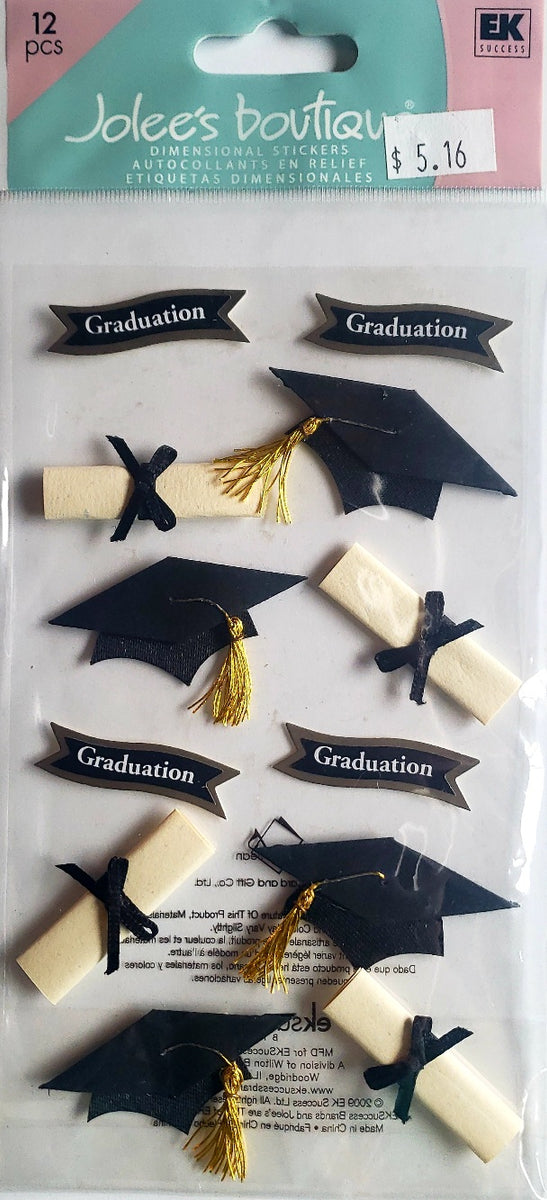 Jolee's Boutique Dimensional Sticker - graduation cap & diploma - larg ...