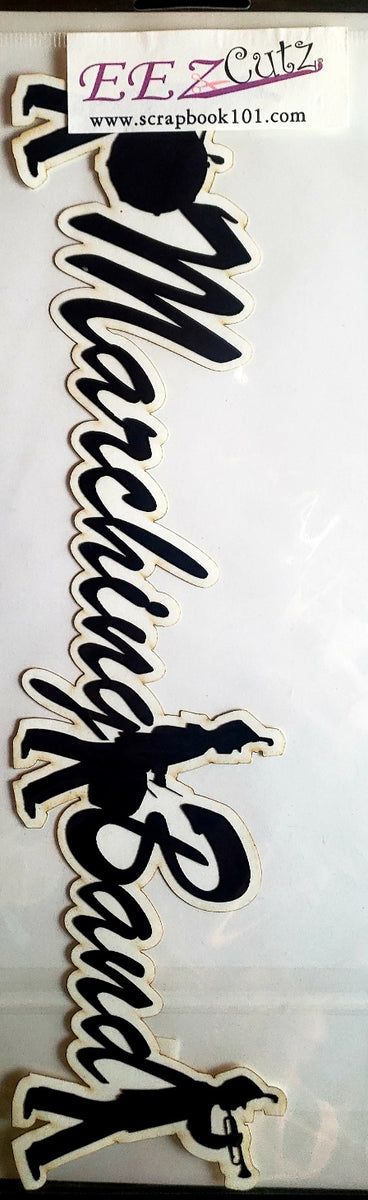 Eez cuts - laser cut shape - marching band title black and white – Dies ...