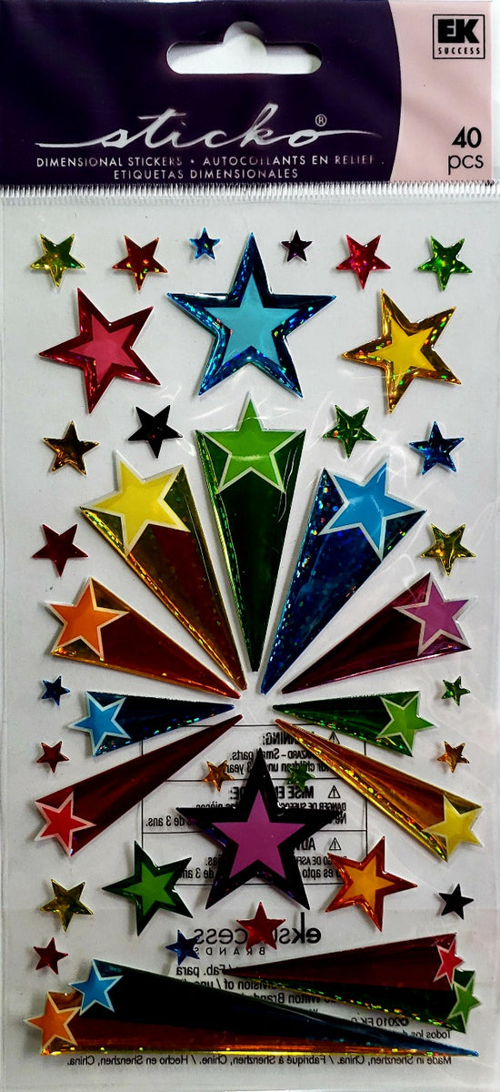 Sticko - dimensional sticker sheets - retro epoxy star – Dies...to die for