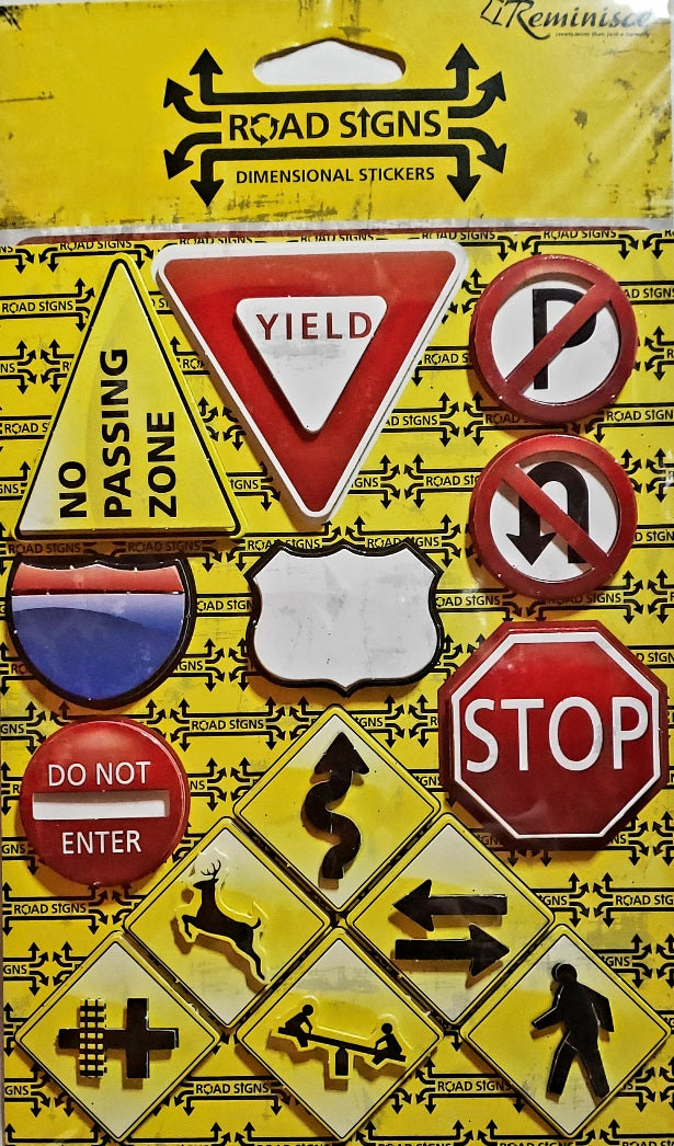 Reminisce - dimensional sticker - road signs stop – Dies...to die for