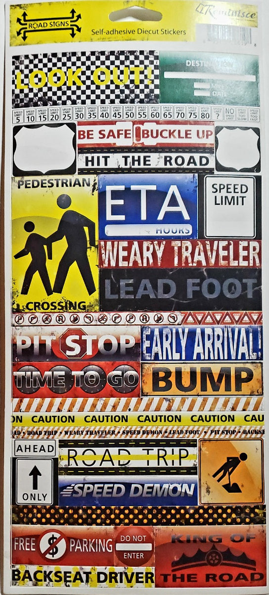 Reminisce - cardstock sticker - road signs signs – Dies...to die for