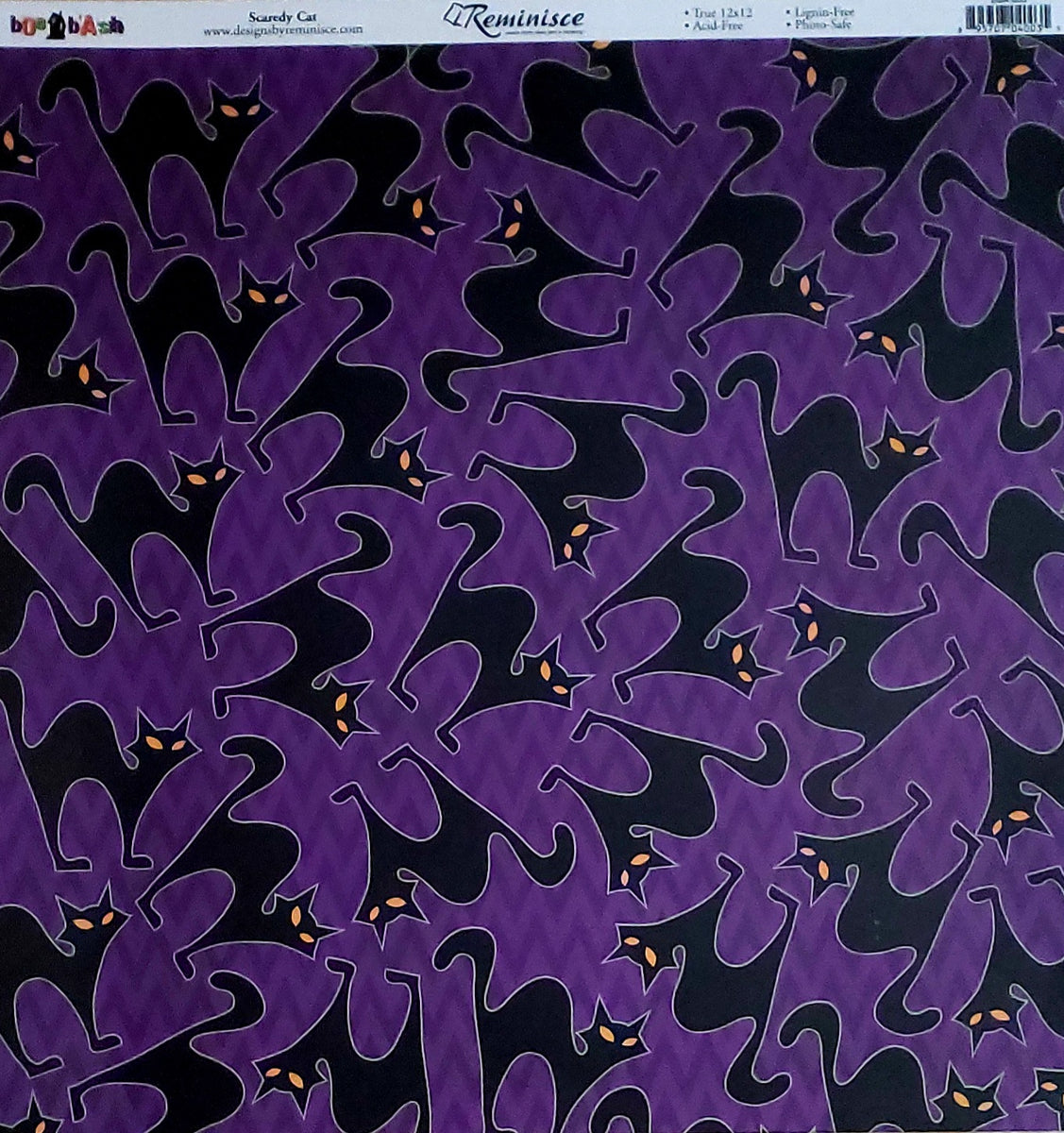 Reminisce paper - boo bash single sided paper 12 x 12 - scaredy cat ...