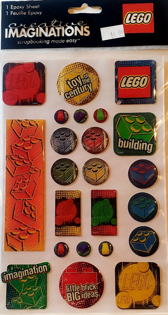 Creative Imaginations - epoxy dimensional stickers - lego words – Dies ...