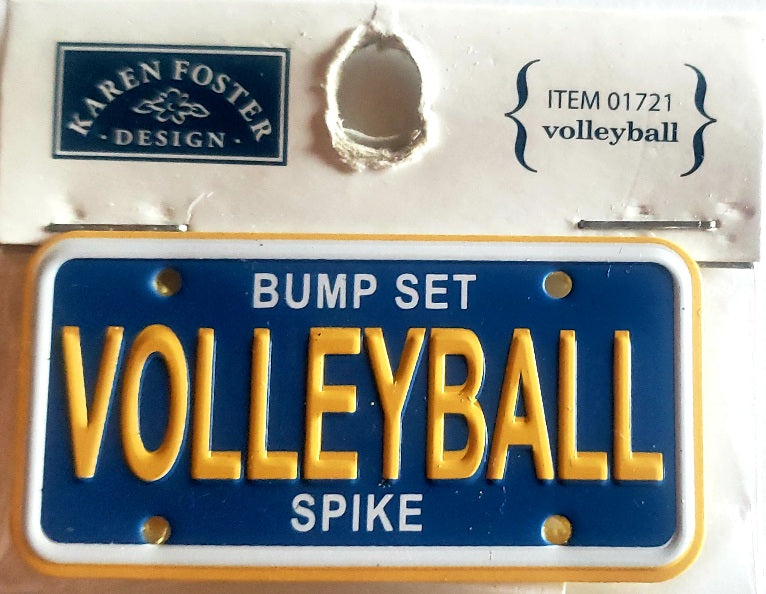 Karen Foster sticker dimensional - mini license plate volleyball – Dies ...