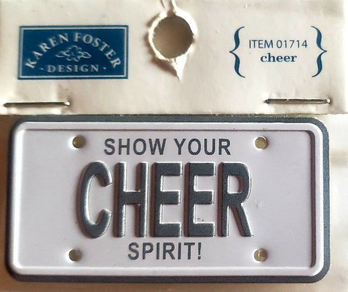 Karen Foster sticker dimensional - mini license plate cheer cheerleadi ...