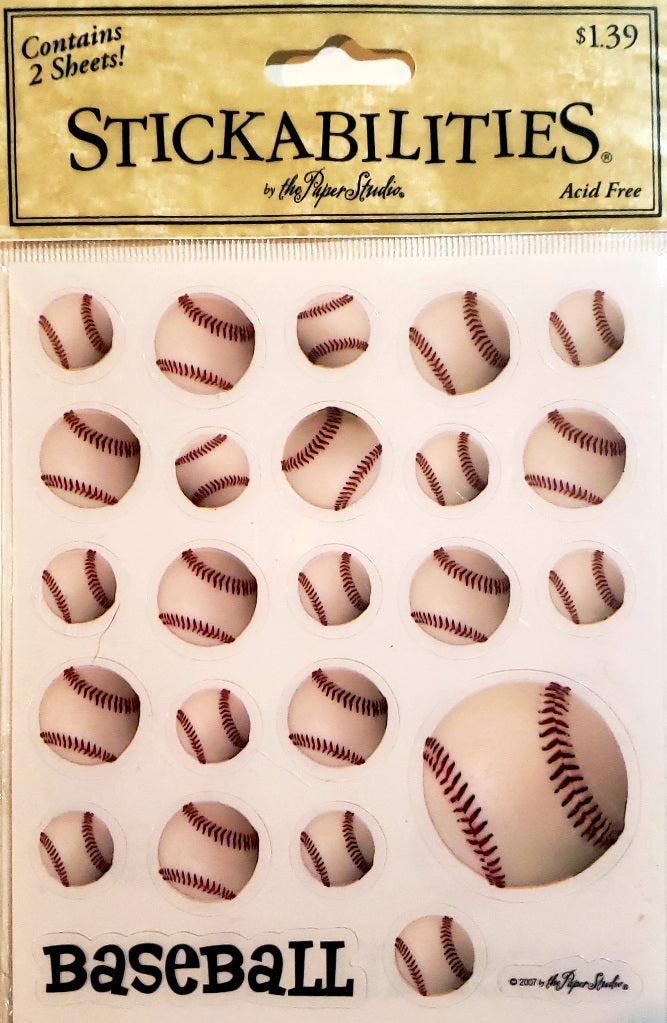 Paper studio - stickers sheet - baseball – Dies...to die for