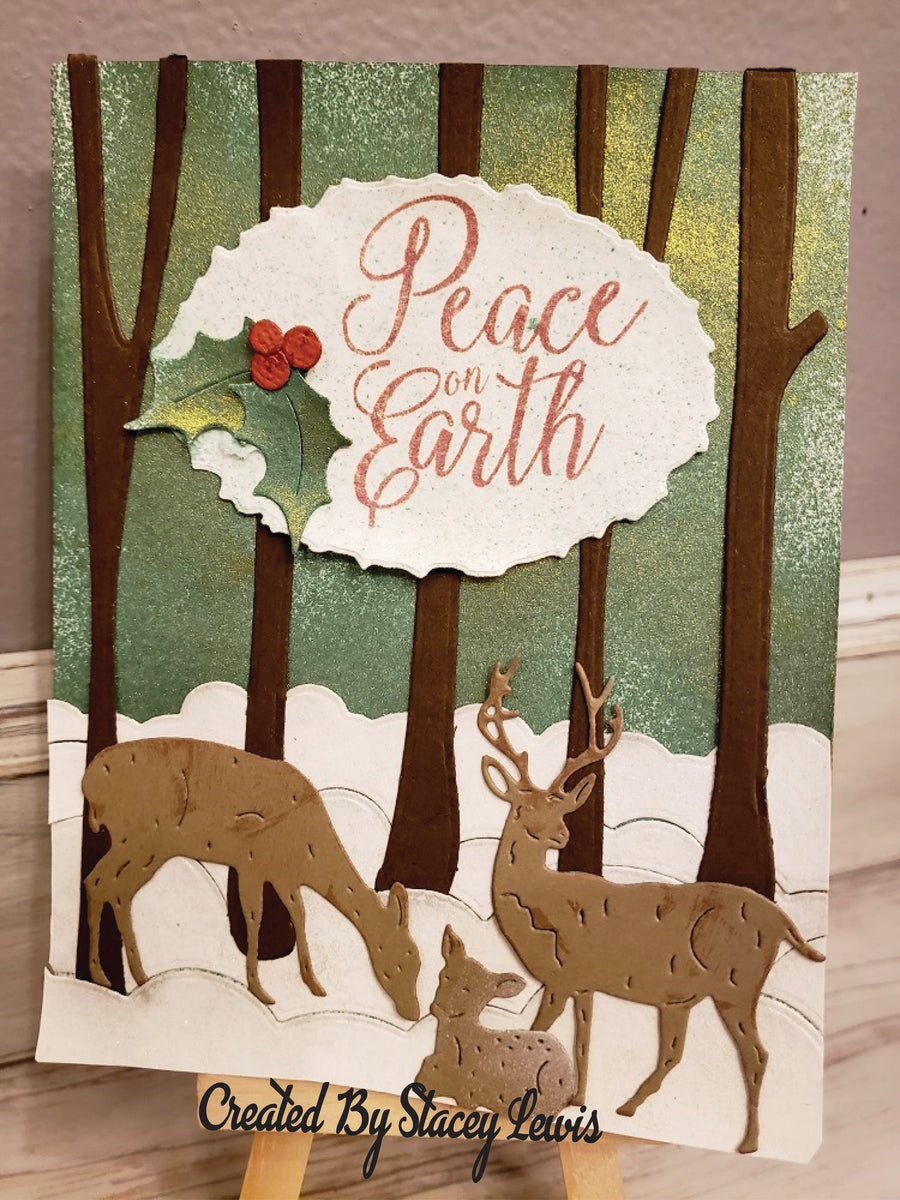 Dies ... to die for metal cutting die - Trees & Leaves background Fore ...